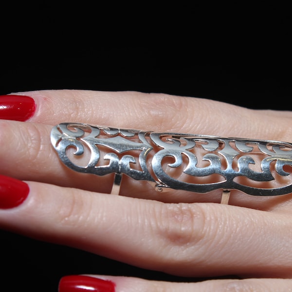 Silver Knuckle Ring - Etsy
