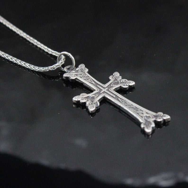 Sterling Silver Cross Pendant 925 Sterling Silver Necklace | Etsy