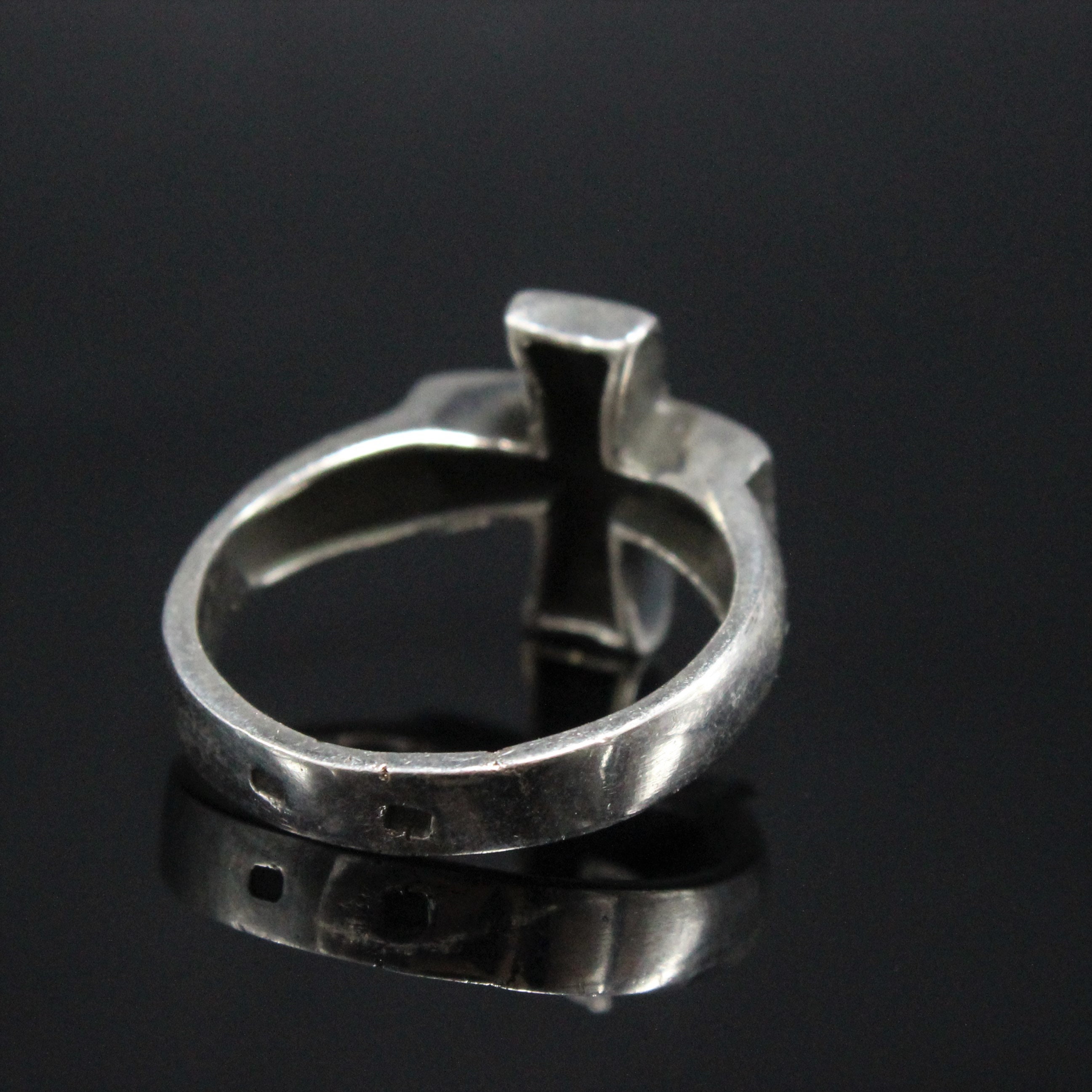 Mens Silver Iron Cross Signet Ring Chevalier Knights Cross | Etsy