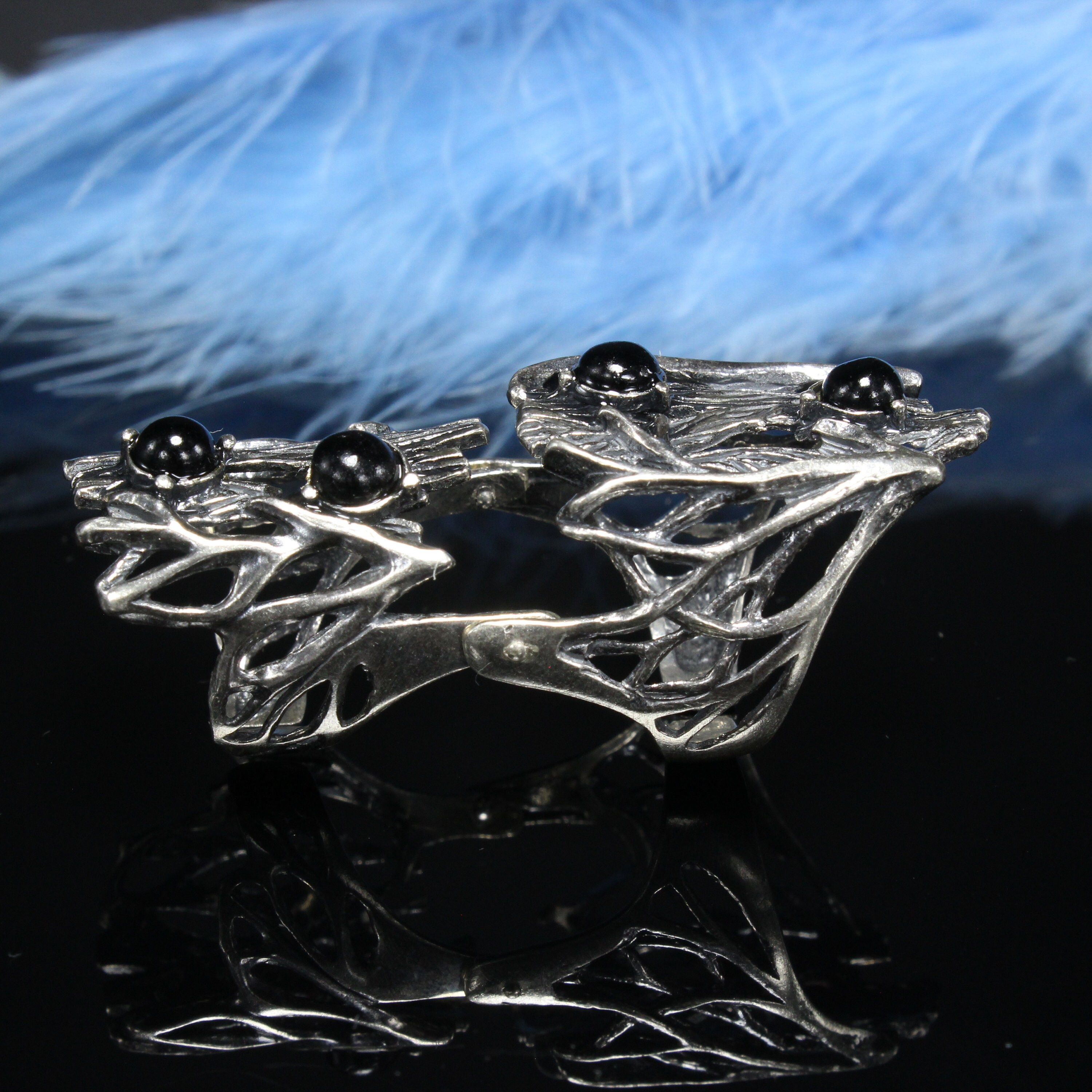 Sterling Silver Full Finger Double Large Knuckles Boho Ring | Etsy