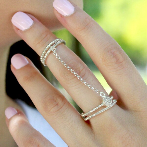 Double Ring Chain - Etsy