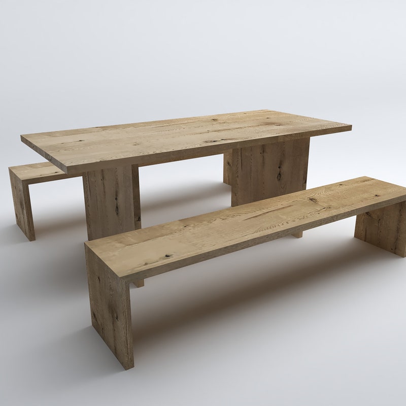 Dining Table and Bench - Etsy