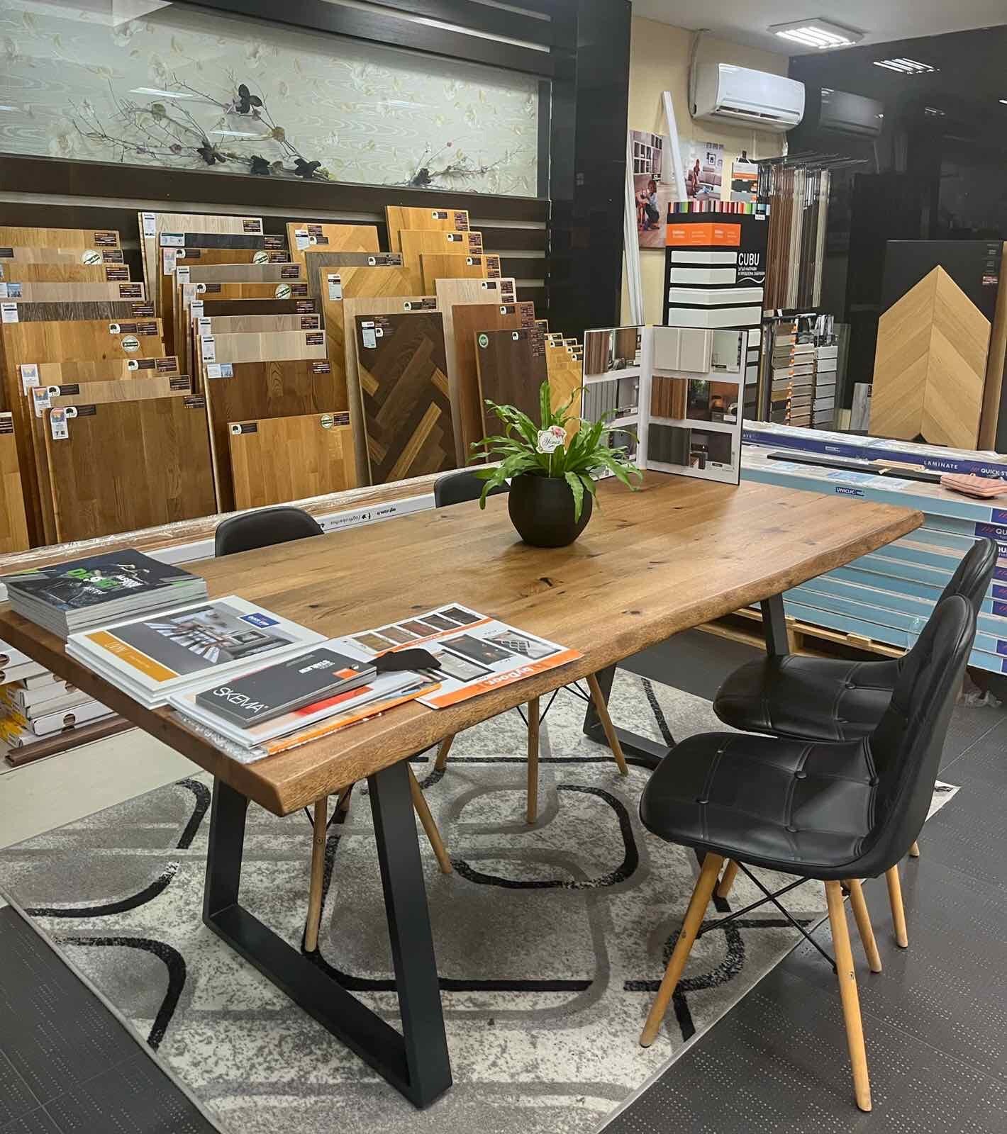 Custom Live Edge Oak Dining Table, Solid Wood Oak Dining Table, Dining ...