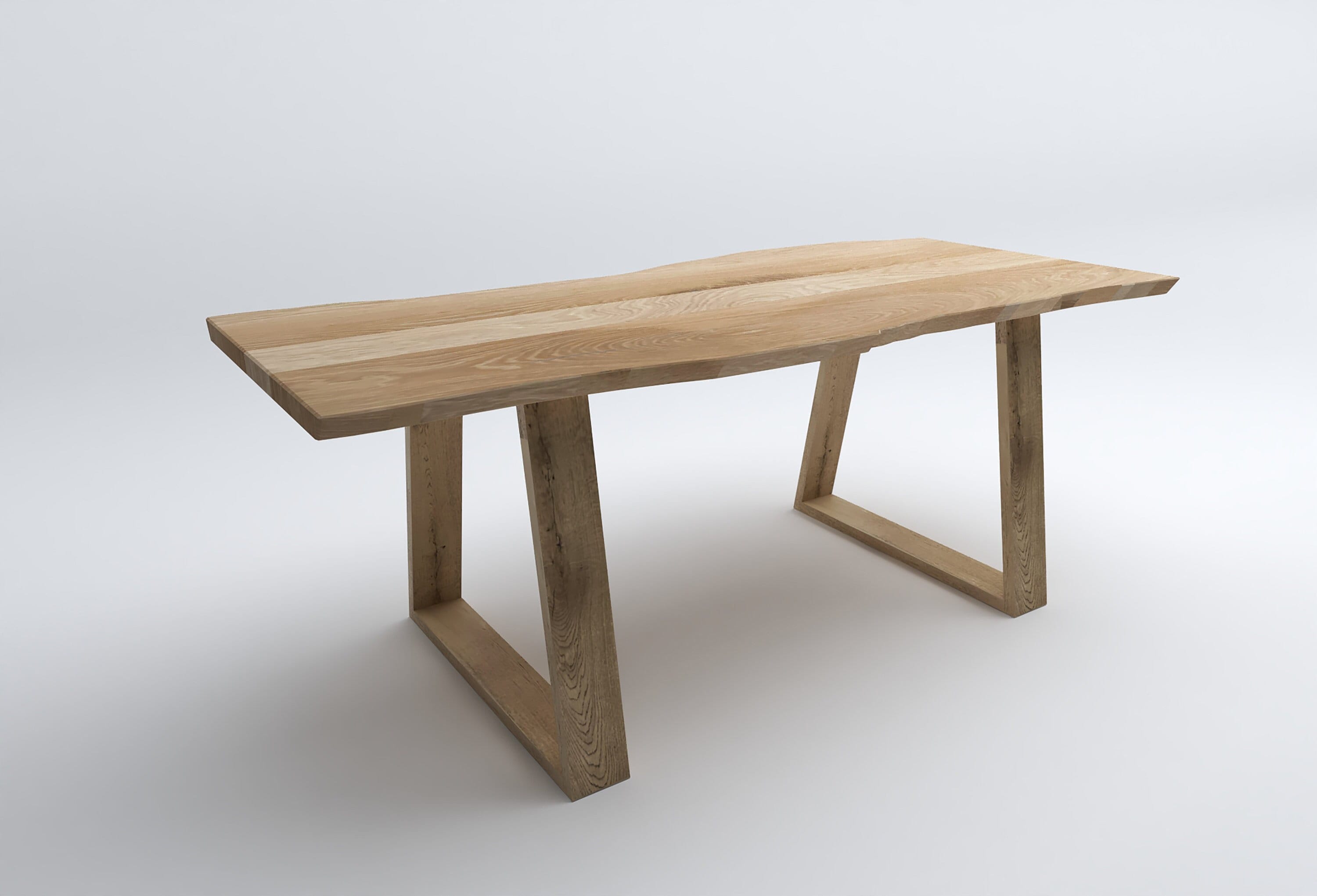 Custom Live Edge Oak Dining Table, Solid Wood Oak Dining Table, Dining ...