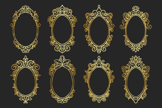 Oval Gold Frame Clip Art