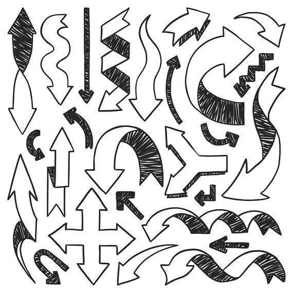 Single Doodle Arrow Clip Art