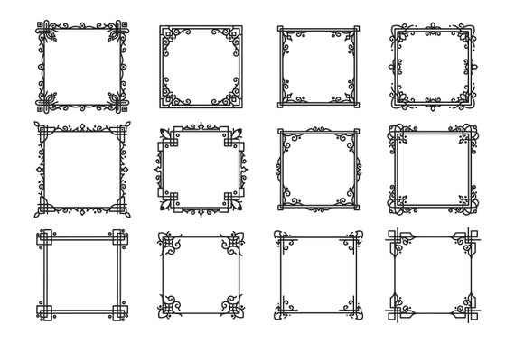 Vintage Square Frame Border