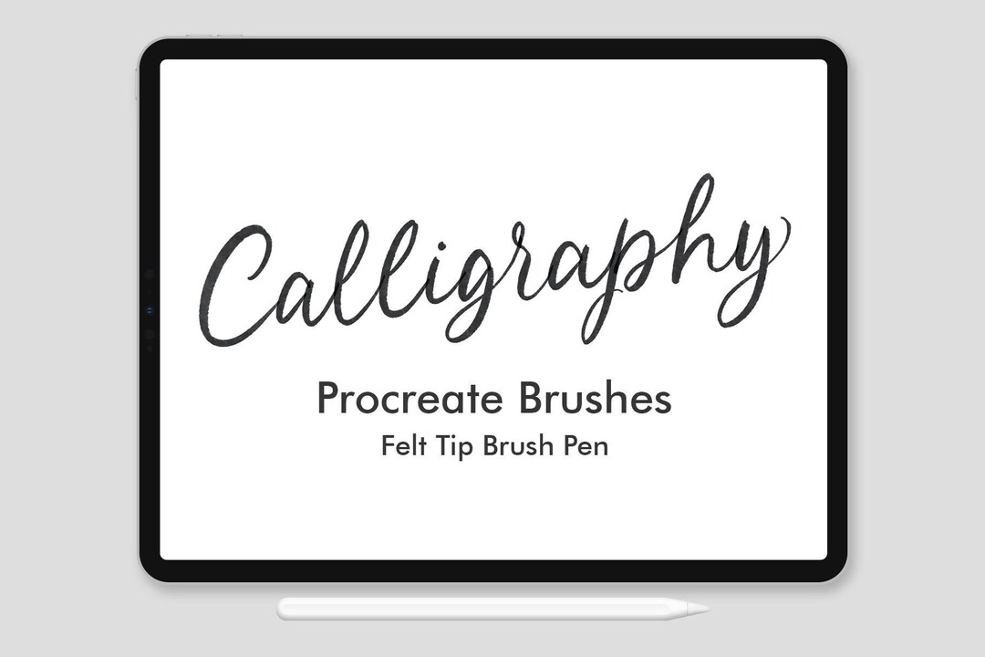 Felt Tip Brushes Hand Lettering Calligraphy Brushes for Procreate iPad ...