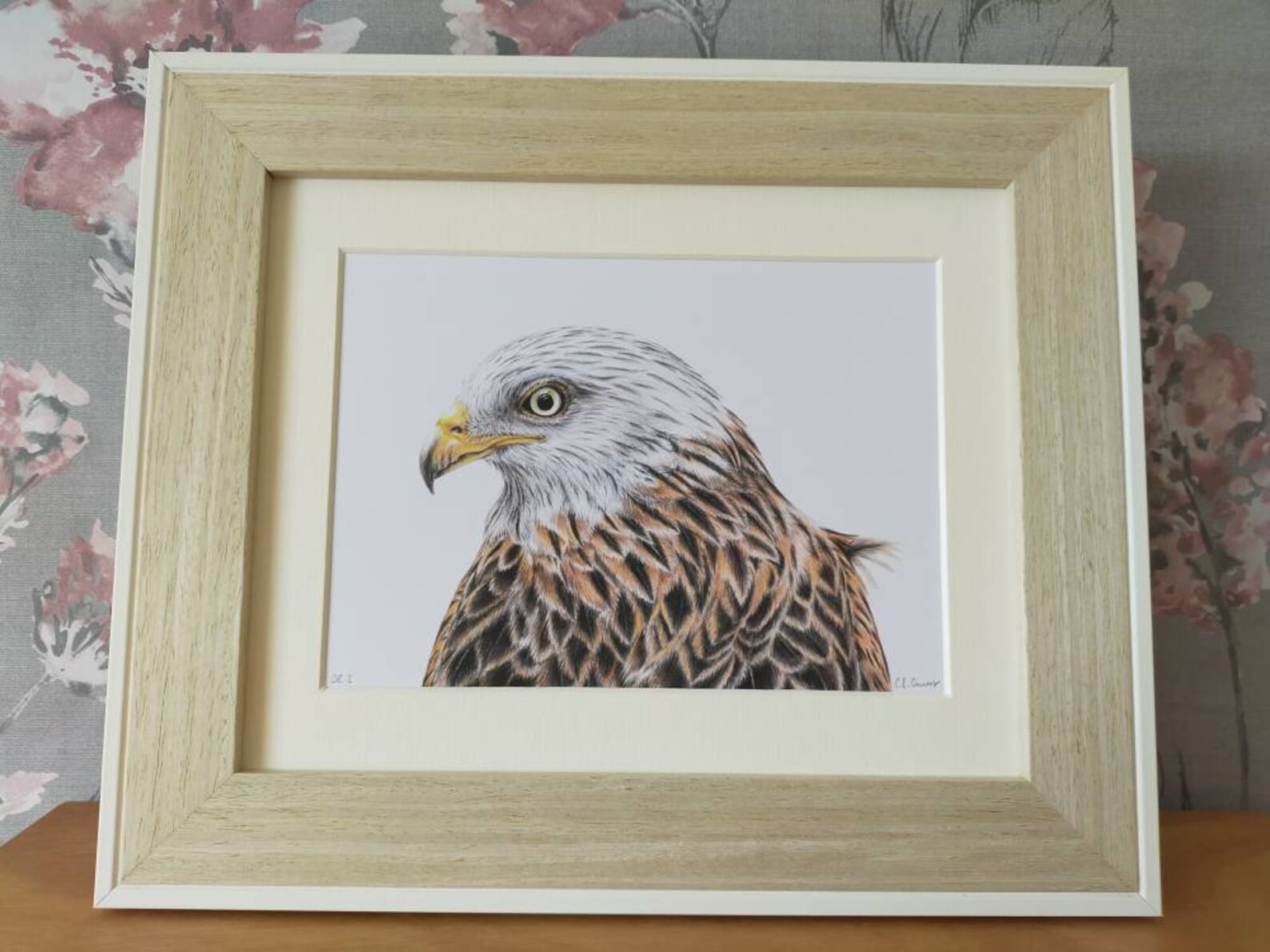Red Kite Art - Bird Portrait - Bird of Prey - Mounted Art Print ...