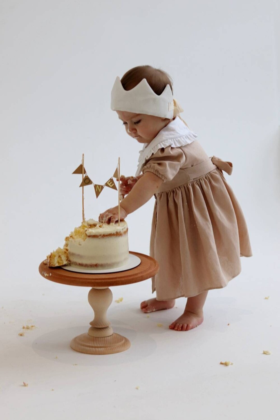 Crown, Velvet Crown, Fabric Crown, Party Crown, 1st Birthday Girl Hat ...