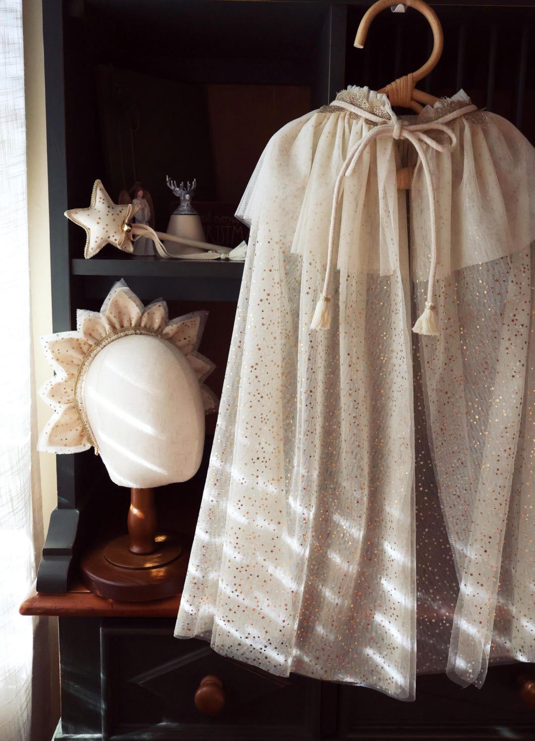 Cape, Gold Cape, Ivory Cape, Star Cape, Princess Cape, Christmas Outfit ...