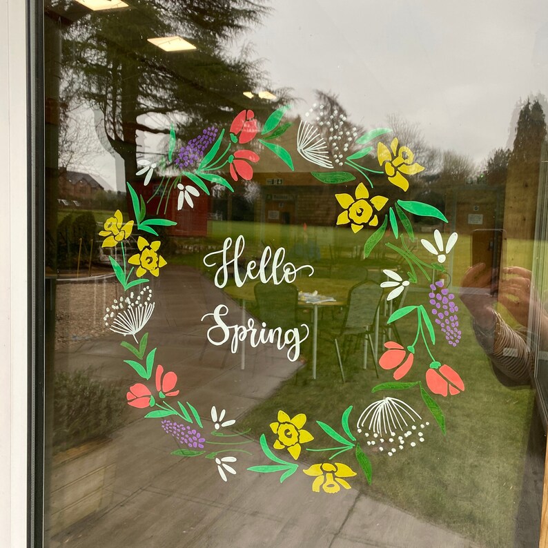 Springtime Window Art, Printable PDF, Spring Garden Bundle, Spring ...