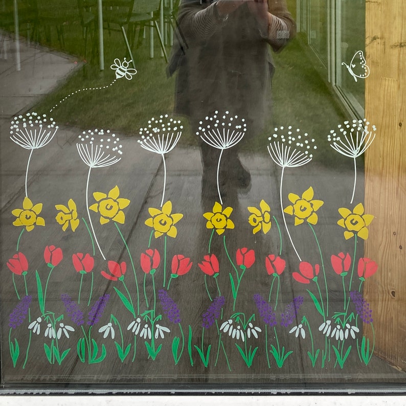 Springtime Window Art, Printable PDF, Spring Garden Bundle, Spring ...