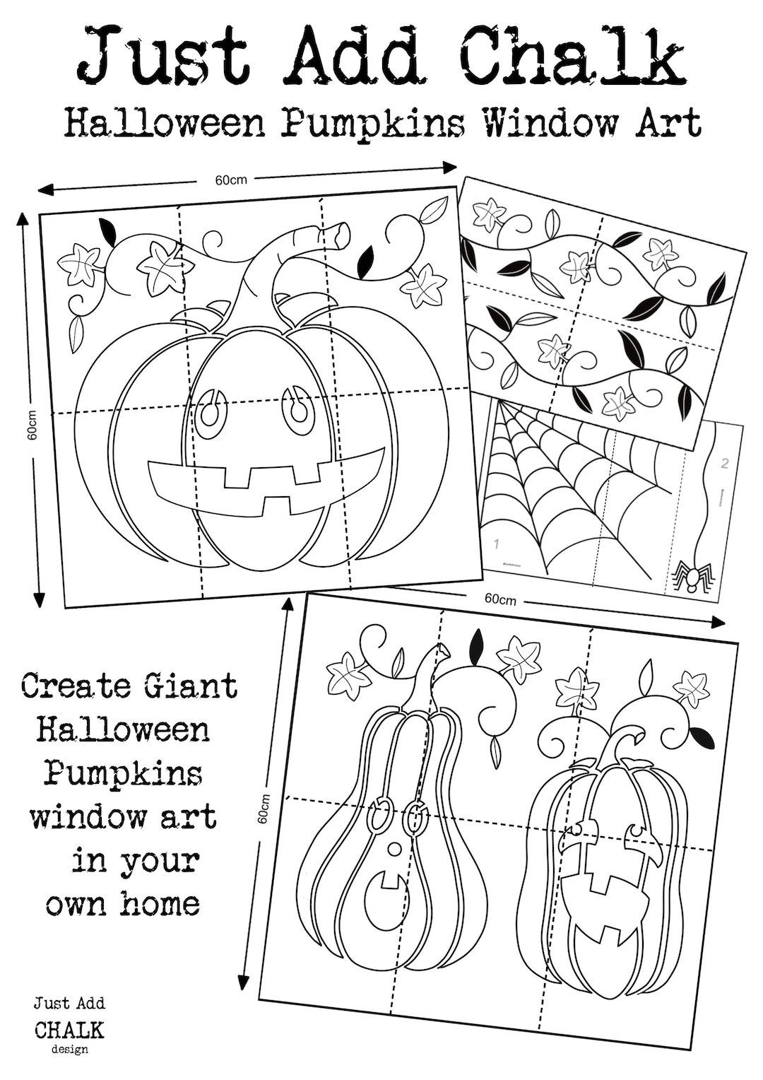 Giant Halloween Pumpkin Window Art, Giant Pumpkins, Halloween Window ...