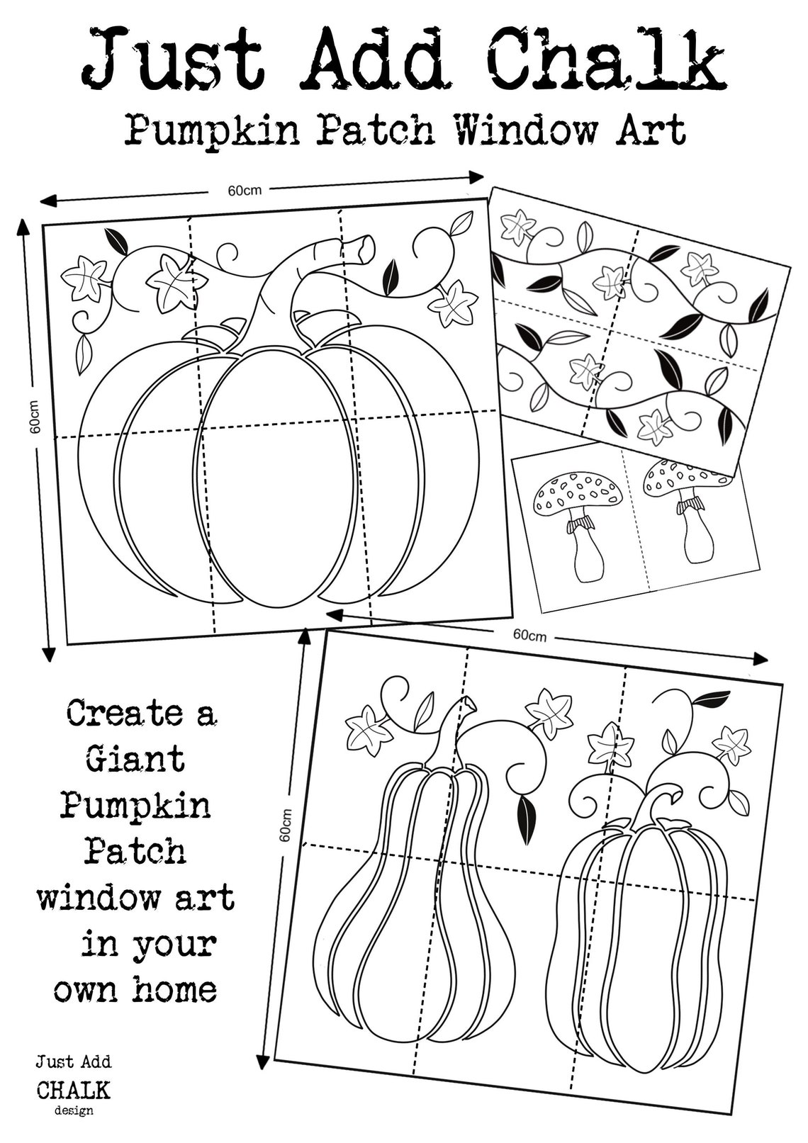 Giant Pumpkin Patch Window Art, Giant Pumpkins, Pumpkin Window Art ...