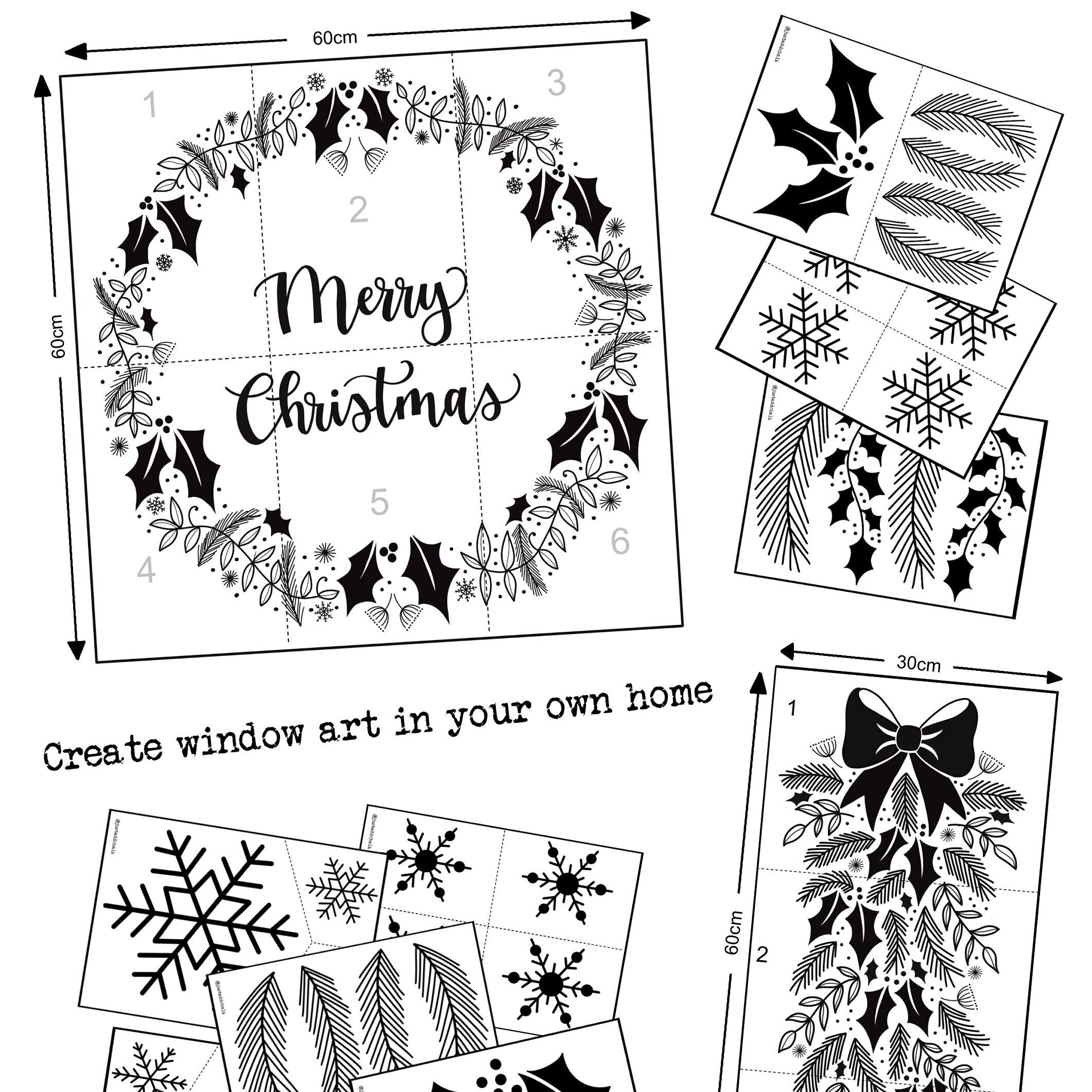 Christmas Window Painting Stencils