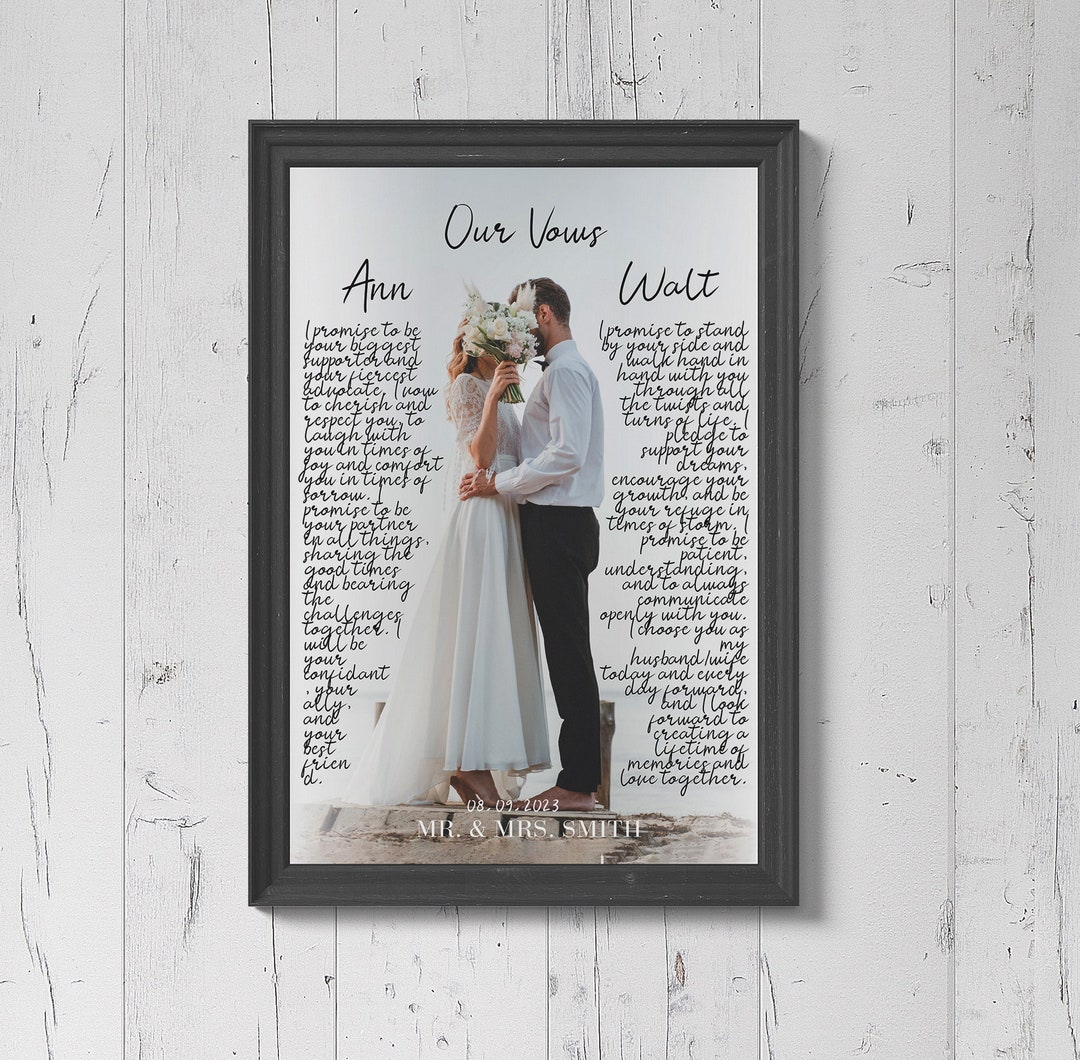 Our Wedding Vows With Text and Photo, Wedding Vows Couples Song ...