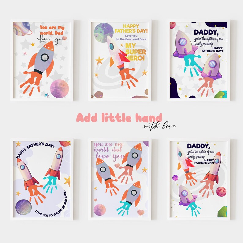 DIY Handprint Sign, Fathers Day Handprint Craft, Personalized Gift From ...