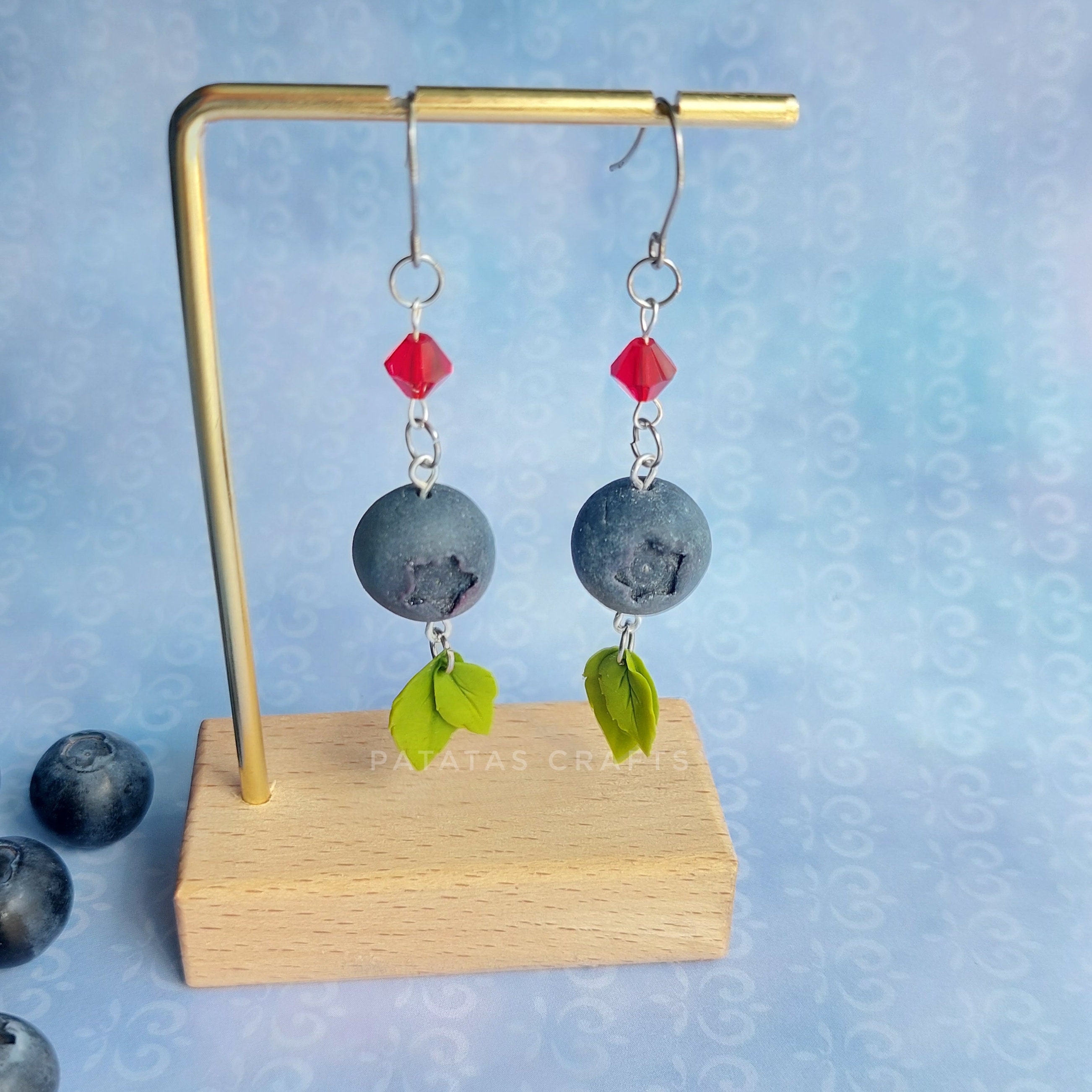 Earrings Blueberry Earrings, Berries Jewellery, Dangle Earrings ...