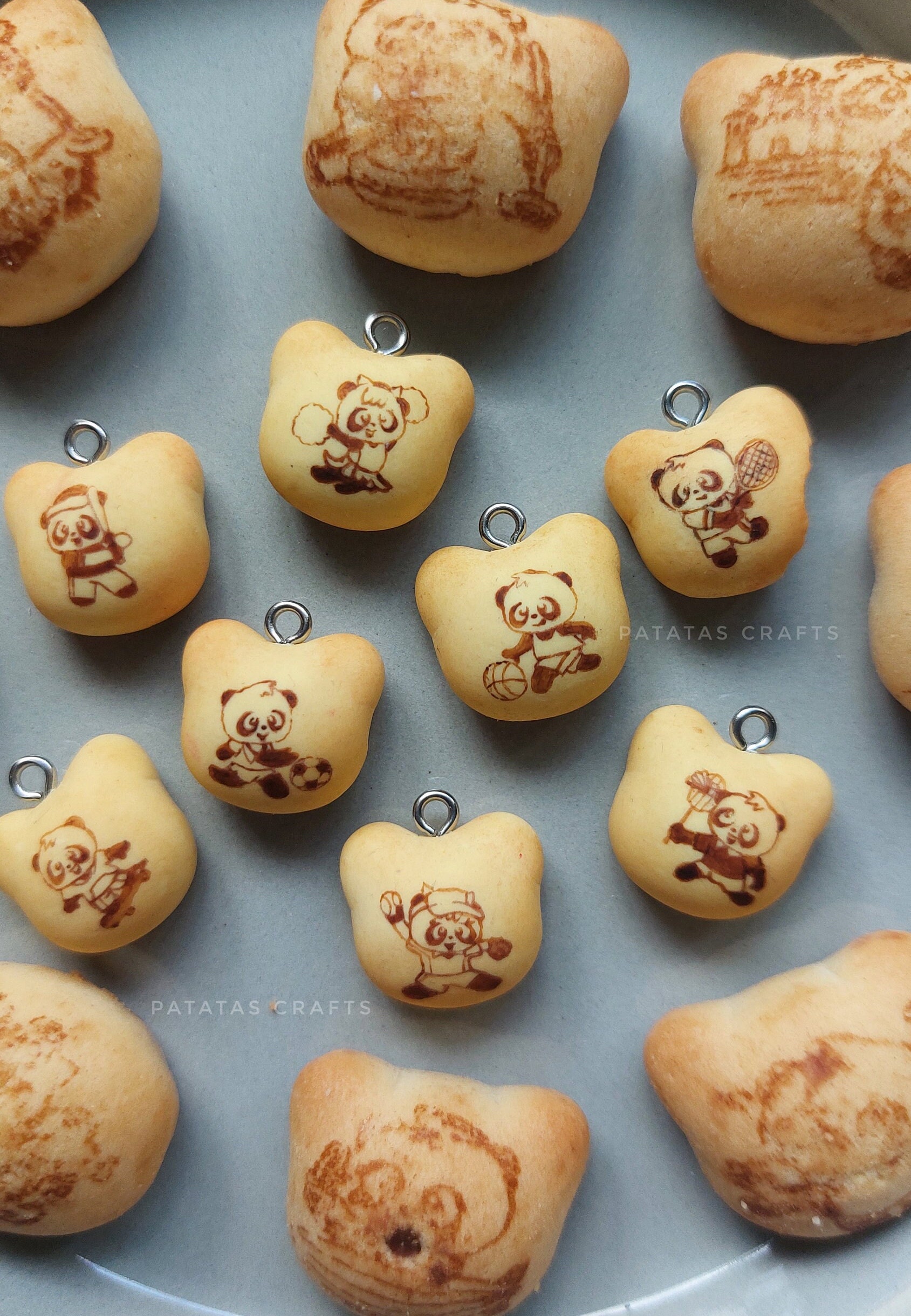 Hello Panda Cookie Charm Made From Polymer Clay - Etsy