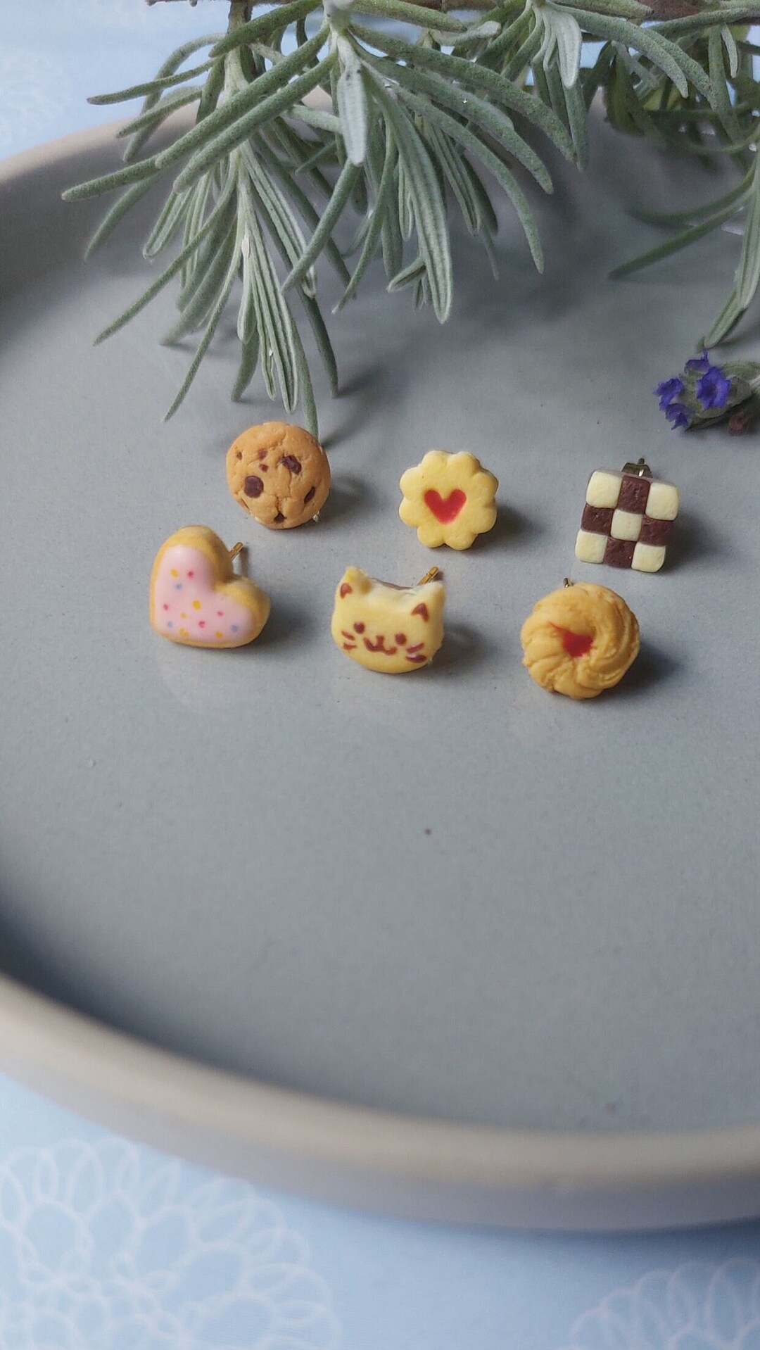 Stud Earrings Mix and Match - Cookie Biscuits Linzer Cookies Earrings ...
