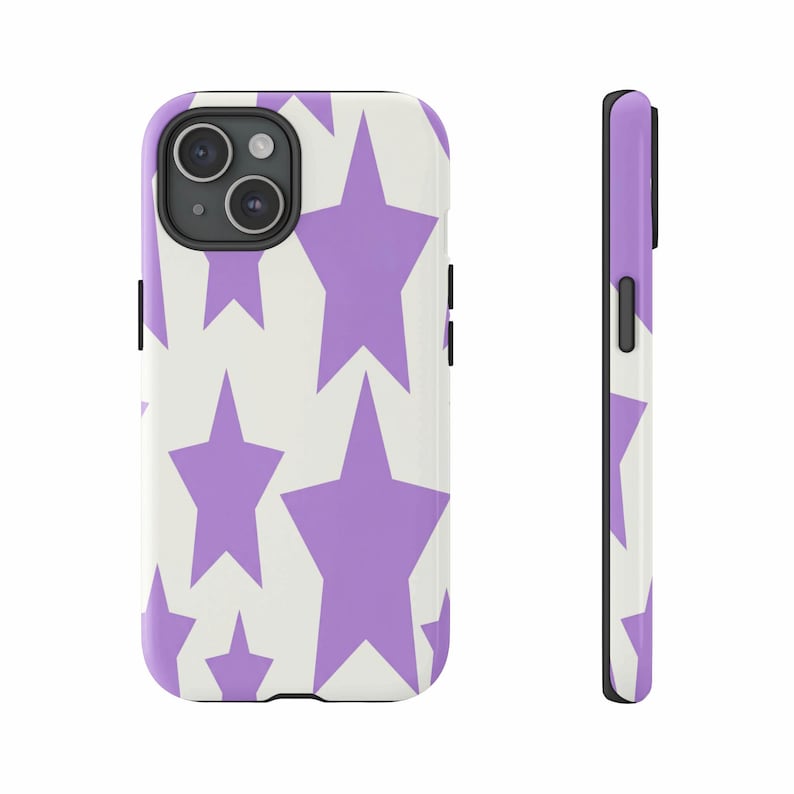 Purple Star Phone Case, Starry Design, Trendy Cover - Etsy