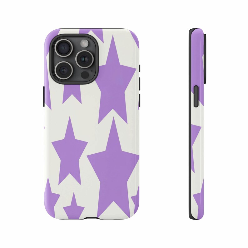 Purple Star Phone Case, Starry Design, Trendy Cover - Etsy