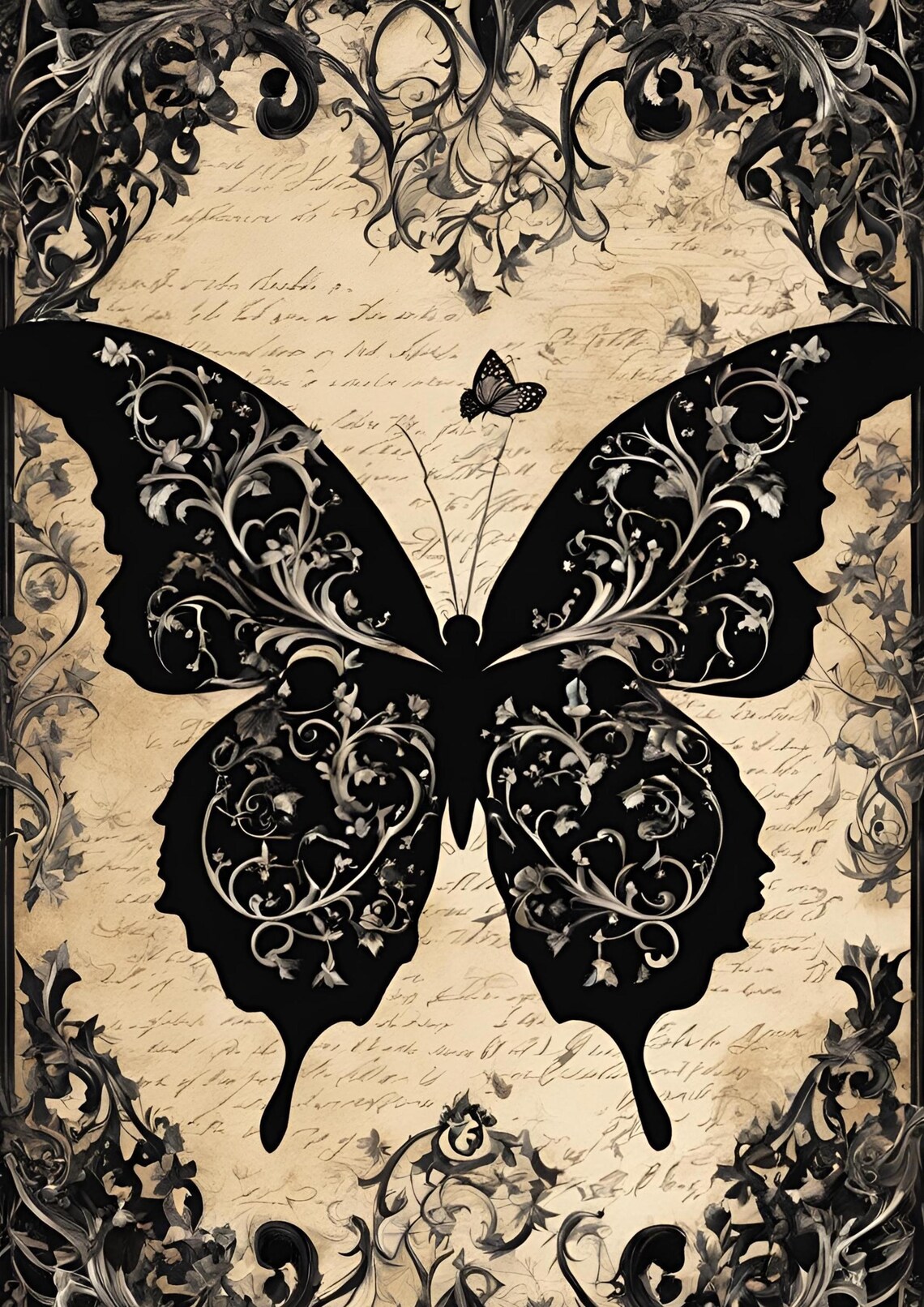 Goth Butterflies PNG File - Etsy
