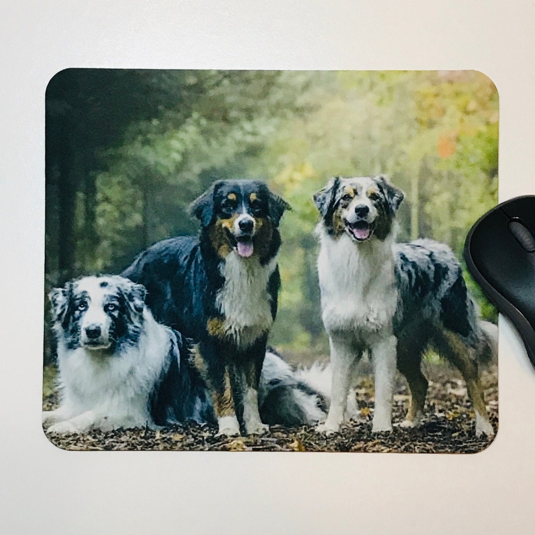 Mouse Pad Mat Australian Shepherd Dogs Office Desktop Laptop - Etsy