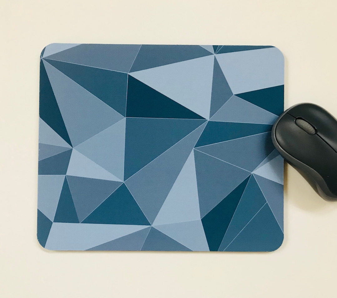 Geometric Dark Grey Mouse Pad,mat,desktop Laptop Office Handmade - Etsy