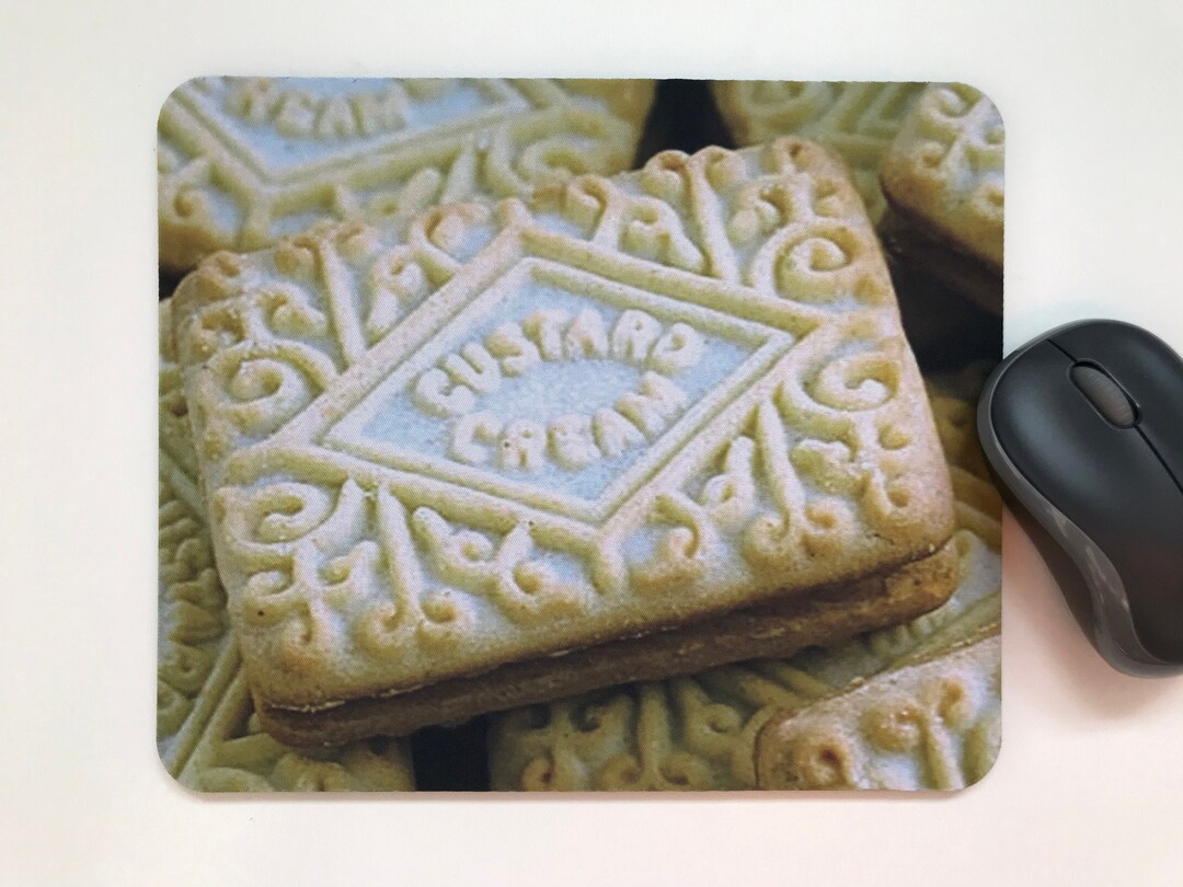 Mouse Pad Mat Custard Cream Biscuit Desktop Laptop Office - Etsy