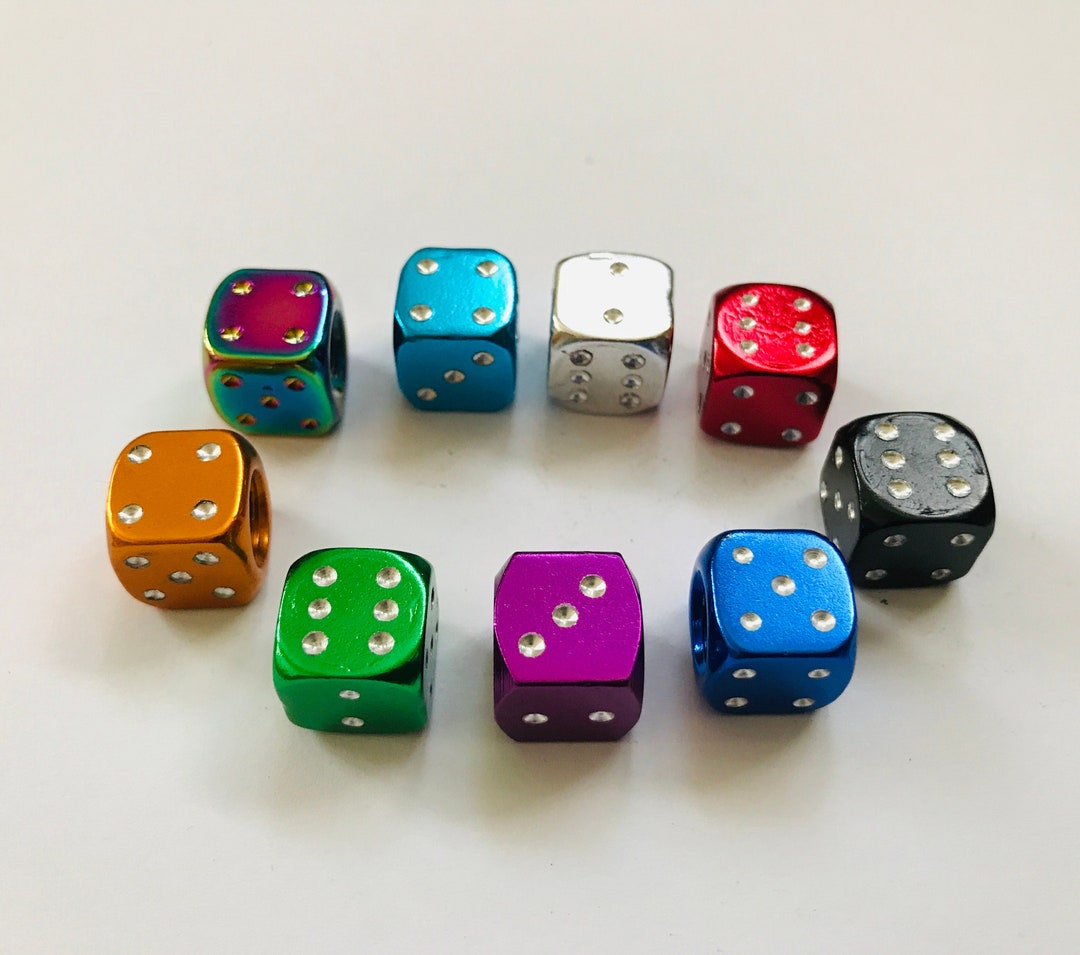 Dust Caps Valve Air Tire Caps Dice Shape Metallic Caps - Etsy Australia