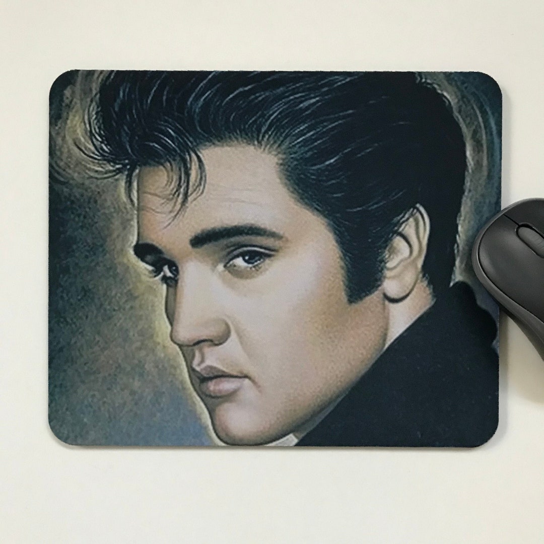 Mouse Mat Pad Elvis Portrait Desktop Laptop Office Handmade - Etsy