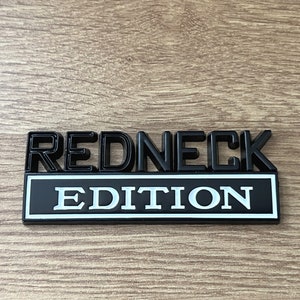 Panel Badge Bumper Sticker Redneck Edition Metallic Decal Emblem 3D - Etsy