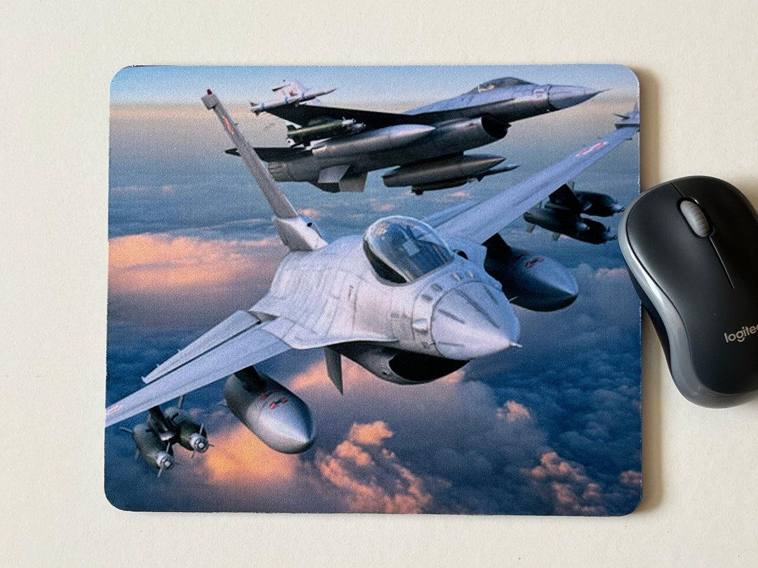 F-16 Fighter Mouse Pad Mat Desktop Laptop Office Handmade Gift - Etsy
