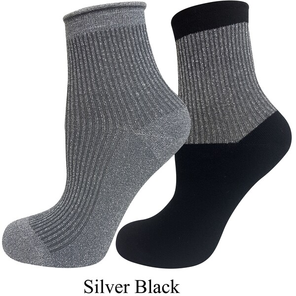 Silver Glitter Socks - Etsy