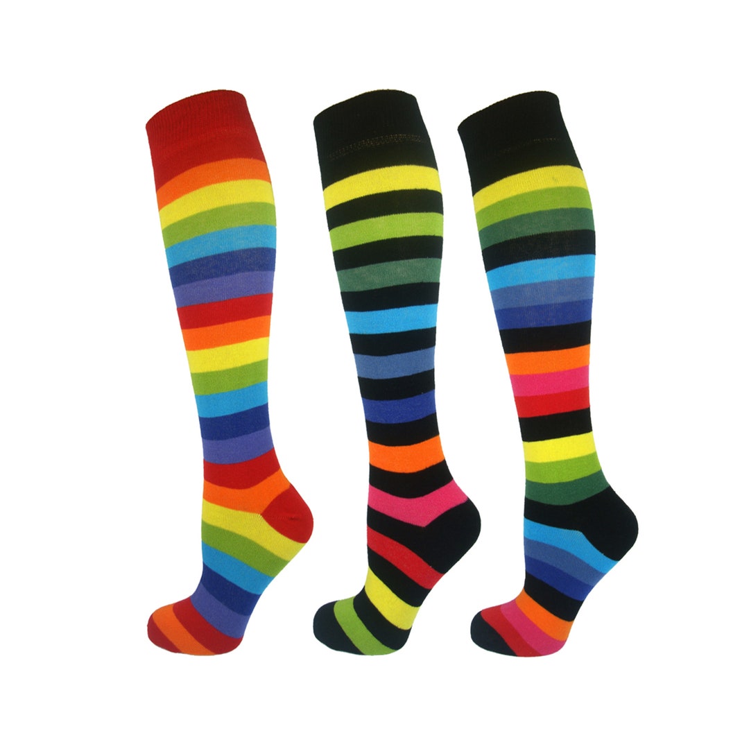 Mysocks 3 Pairs Knee High Rainbow Combination Socks Gift Box - Etsy UK