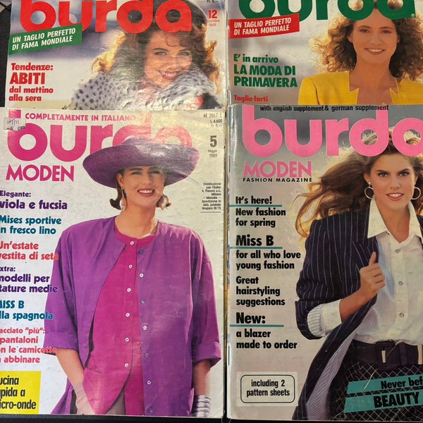 Magazine Burda 1990 - Etsy