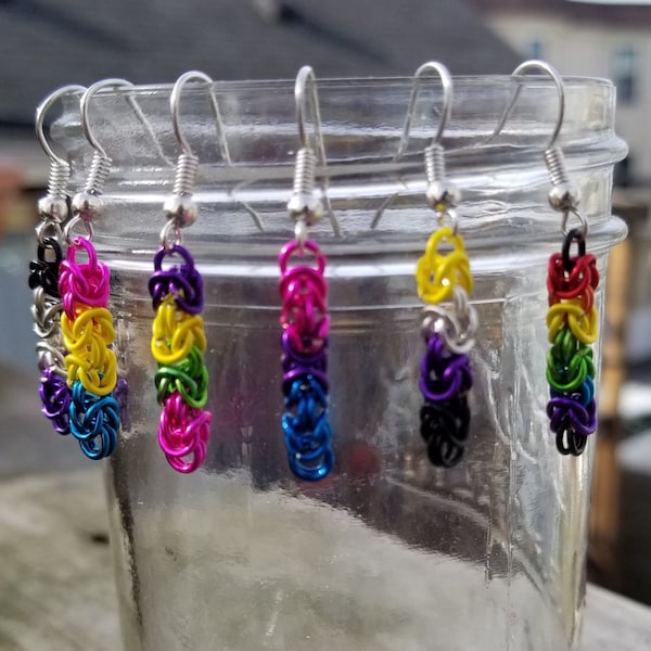 Chainmail Earrings - Etsy