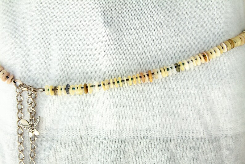 Hip Belt Vintage Buttons Butterfly Charm Artisan Boho Hippie Chain ...