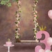 Digital Third Birthday Three 3 Backdrop Background for Baby Girl on the ...