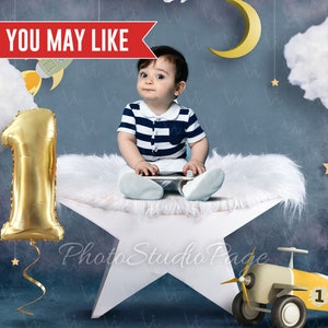 Digital First 1st Birthday Backdrop Background One Year Birthday ...