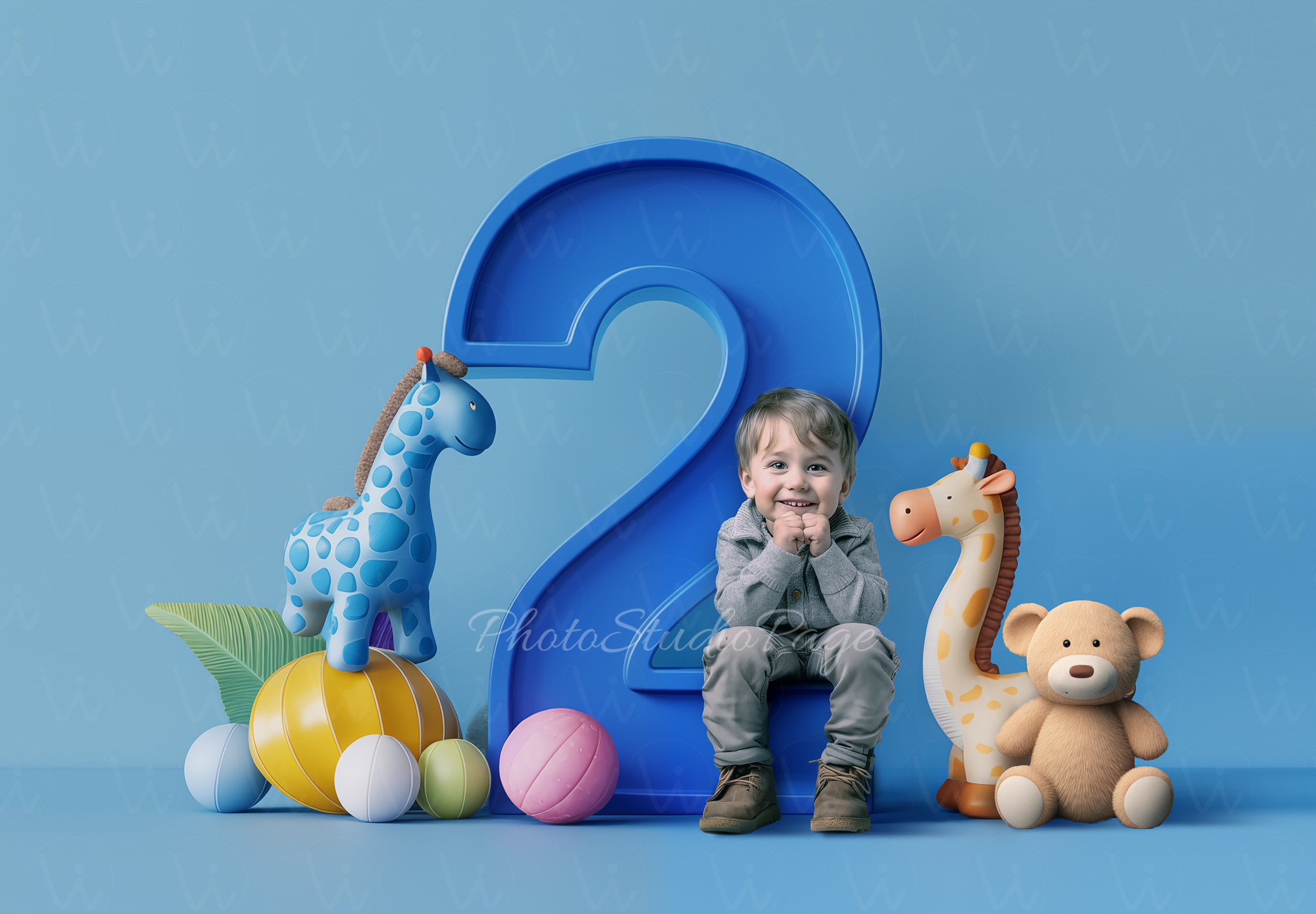 Digital 2nd Birthday Backdrop Second Birthday Background for Your Baby ...