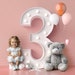 Digital 3rd Third Birthday Backdrop for Baby Girl Background Birthday ...