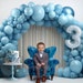 Digital 3 Years Third Birthday Backdrop, Birthday Arch Background, Boy ...