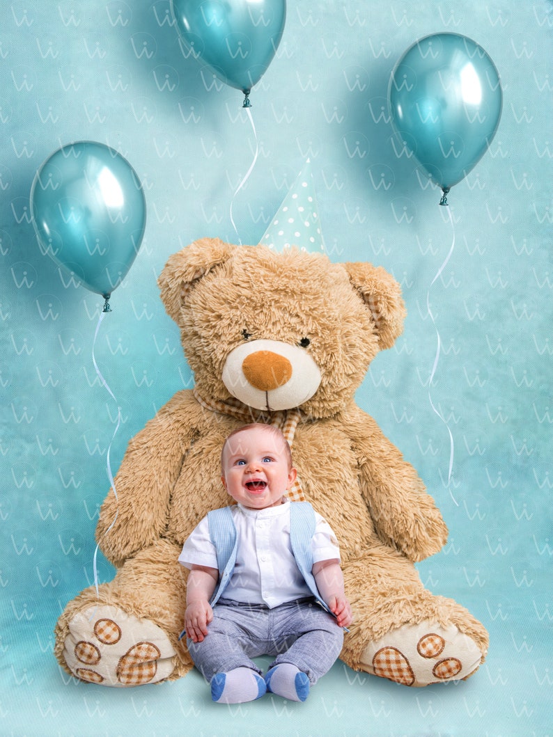 Digital Baby Boy Backdrop Photography Tools Newborn Photo - Etsy