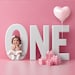Digital 1 One Year First Birthday Backdrop First Birthday Celebration ...