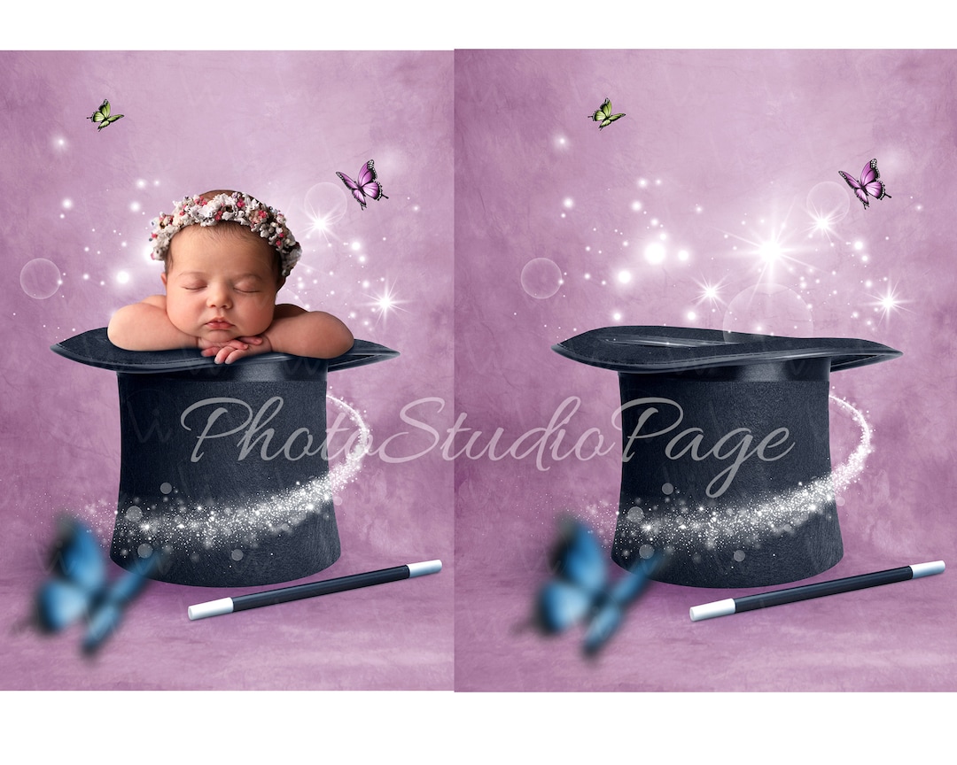 Newborn Digital Backdrop for Baby Girl, Magic Newborn Background ...