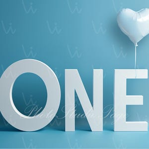 Digital First 1st Birthday Backdrop Background One Year Birthday ...