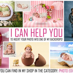 Digital Third Birthday Three 3 Backdrop Background for Baby Girl on the ...